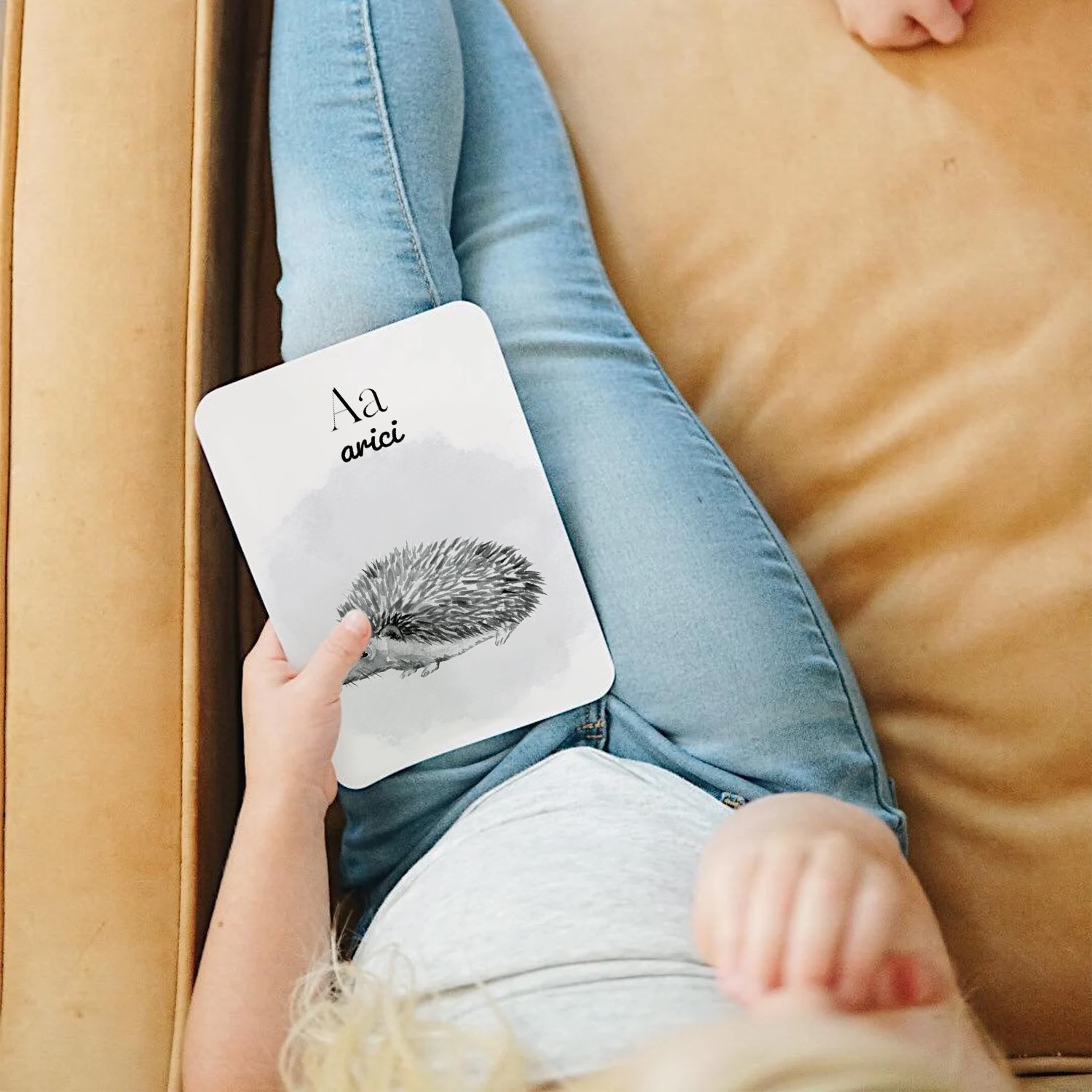 Cartonase educative tip Montessori alfabet cu animale, 26 carduri ...