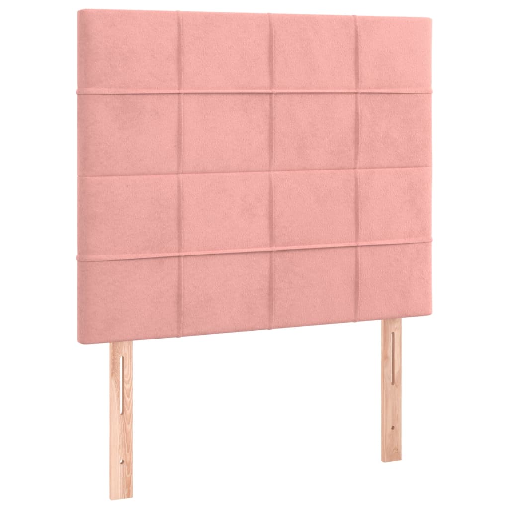 Set tablii de pat vidaXL, 2 piese, roz, 80x5x78/88 cm, catifea, 8.6 kg ...