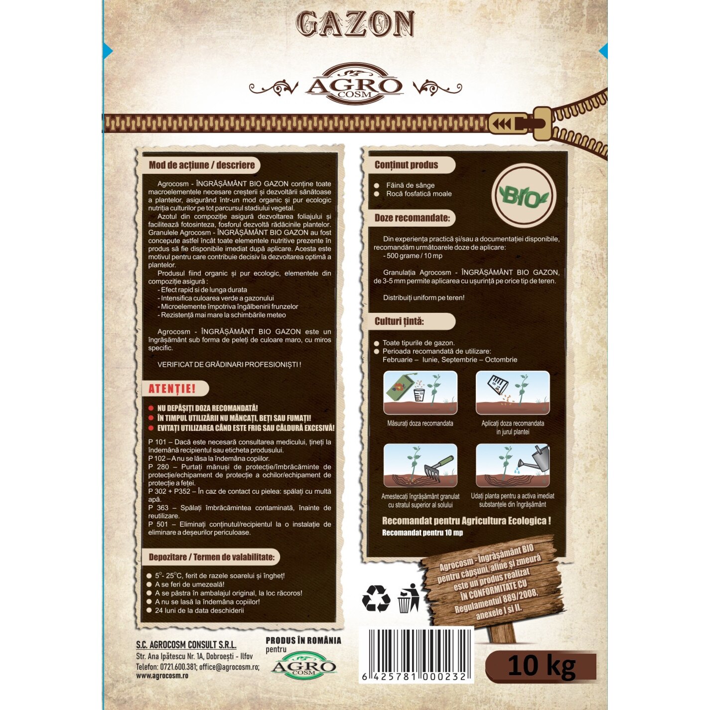 Ingrasamant bio gazon 10 kg - eMAG.ro