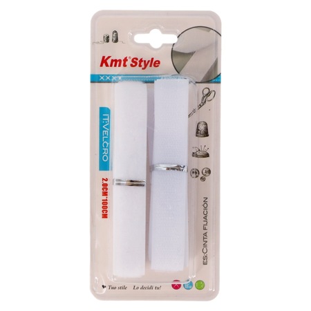 Banda Velcro cu scai / arici, 2 x 100 cm, NO3225, Alb - eMAG.ro