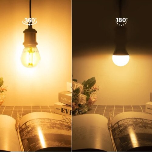 Set 6 bucati becuri, LED vintage, 4W (35W), E27, 400lm, lumina calda ...