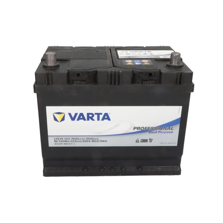 Автомобилен акумулатор Varta 12V, 75Ah, 420A, Професионален - eMAG.bg