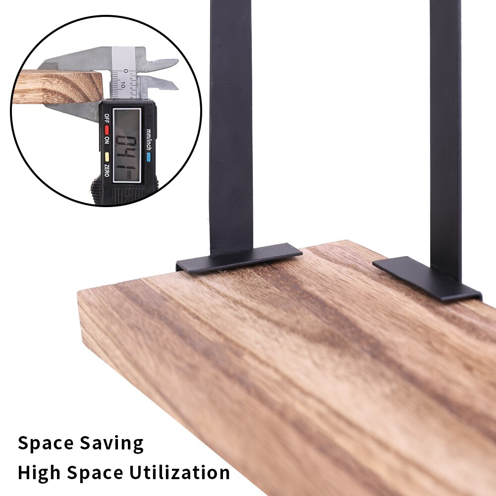 Rafturi de colt rustic, Fativo, 3 Niveluri, Lemn/Fier, Negru/Maro - eMAG.ro