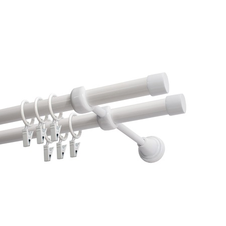 Tija de perdea dubla O19 mm alb Magic Luna 200 cm U bracket - eMAG.ro
