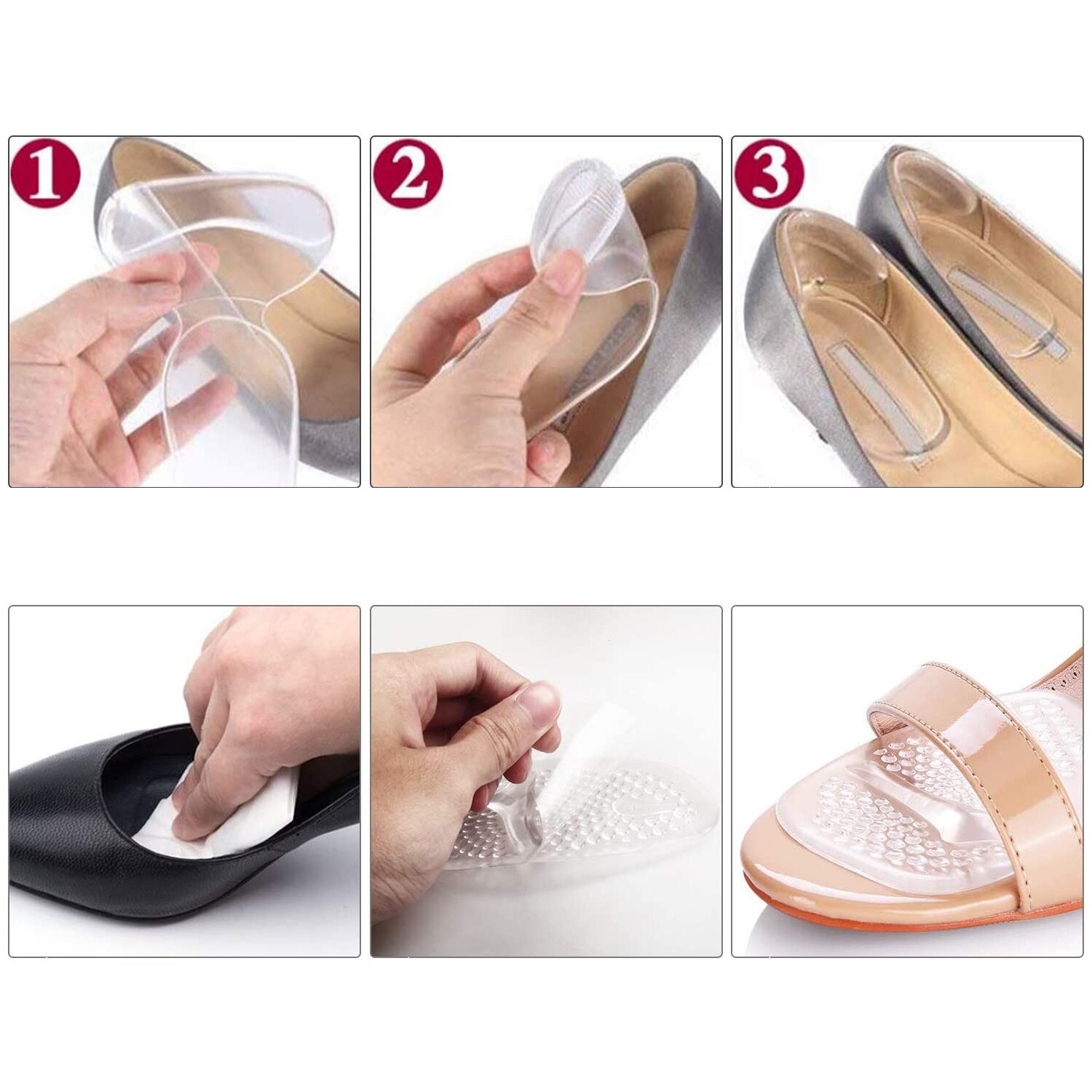 Set 6 Branturi din silicon si tampoane metatarsiene pentru calcai ...