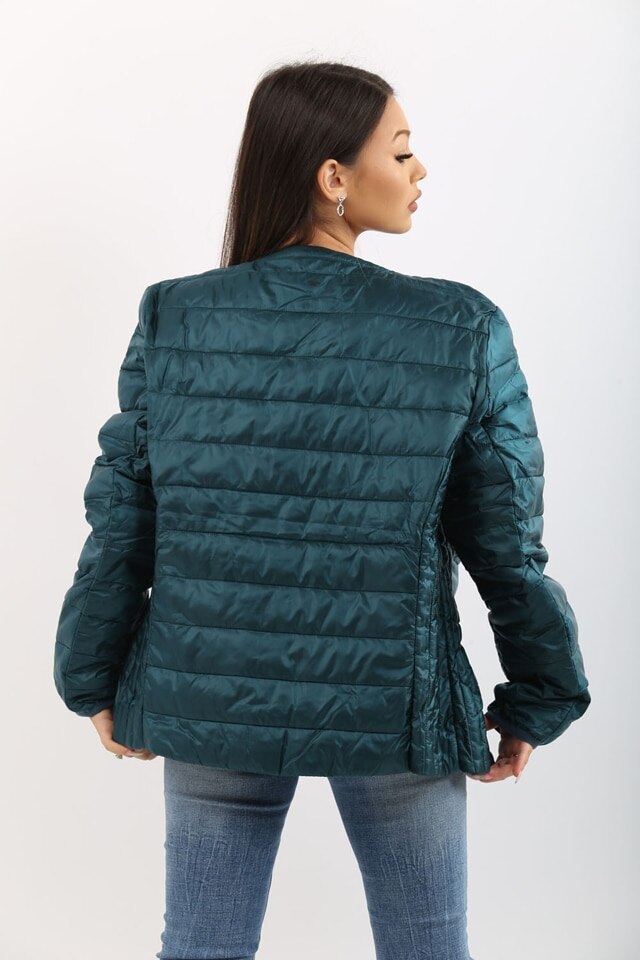 Geaca de dama scurta, turcoaz, XXL - eMAG.ro