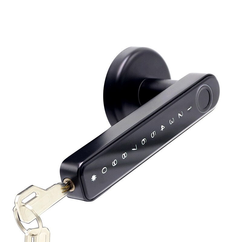 Смарт заключване, Отключване с пръстов отпечатък, USB зареждане, Черен ...