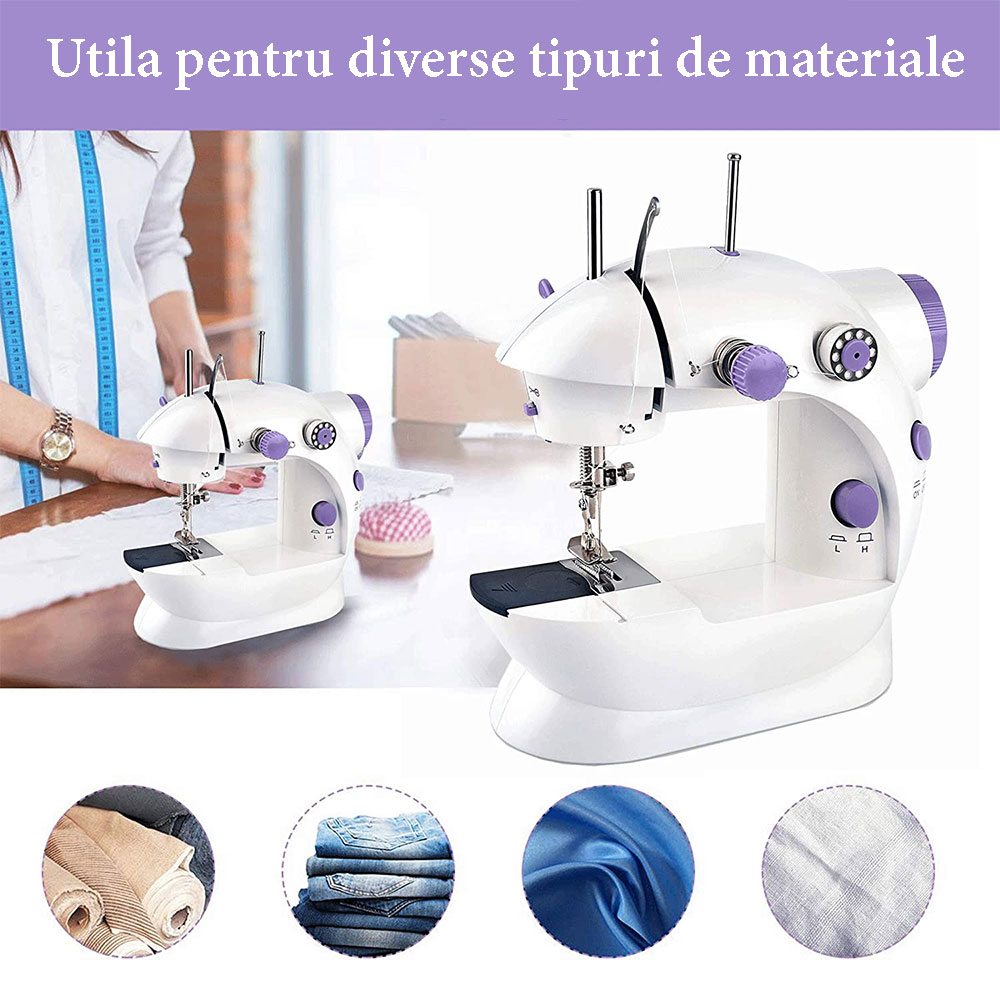 Mini Masina de Cusut EDAR, Portabila, Usor de Folosit, Accesorii ...