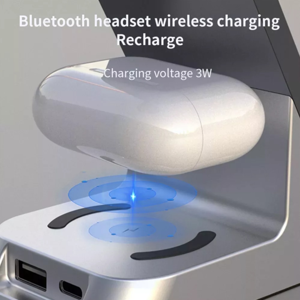 Безжично зарядно устройство, зарядна станция 6 в 1 Fast Charge, 15W ...