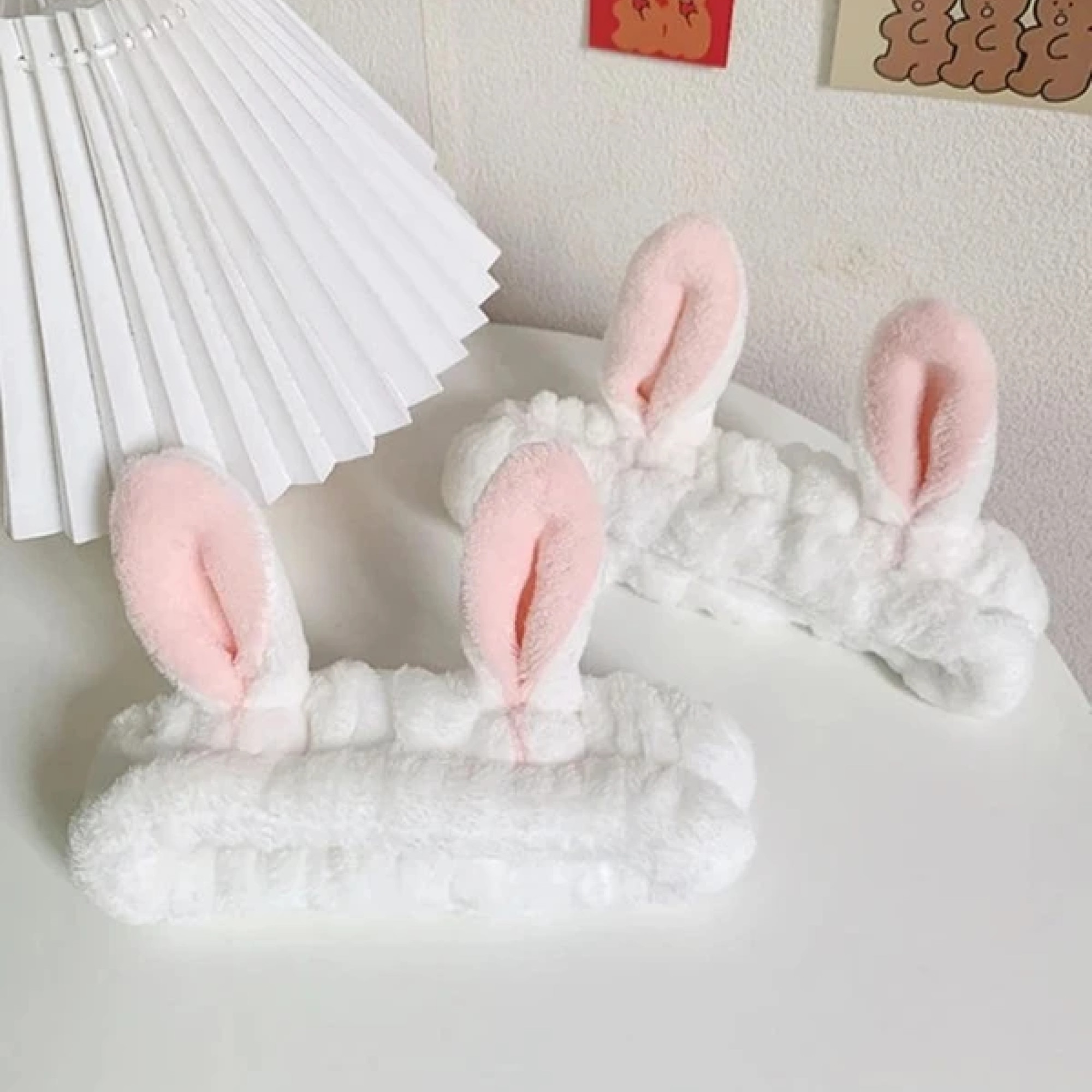 Bentita par cu urechi iepure, tip diadema elastica cu urechi clapauge ...