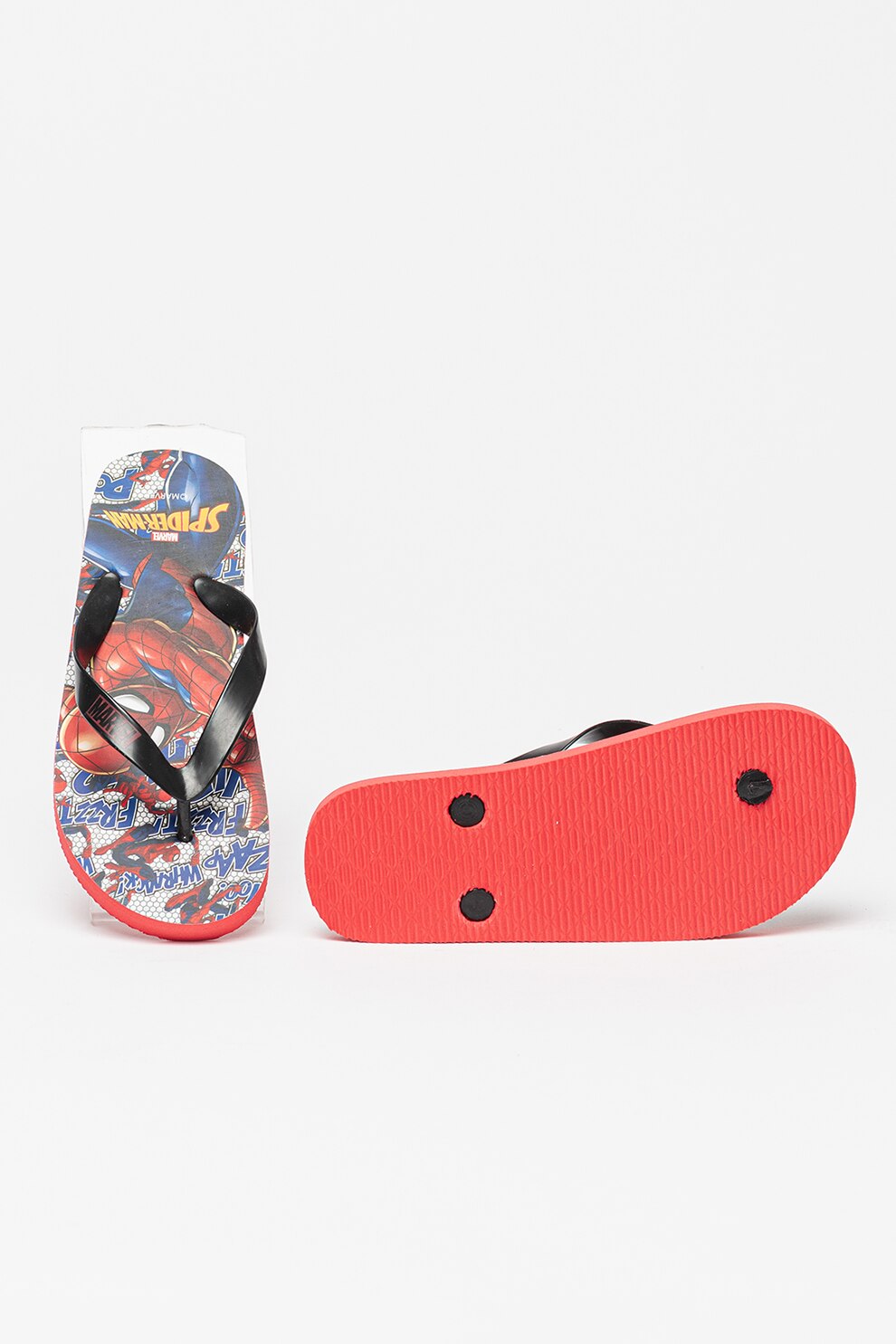 Marvel, Papuci flip-flop cu Spider Man, Rosu, Negru, 31 EU - eMAG.ro