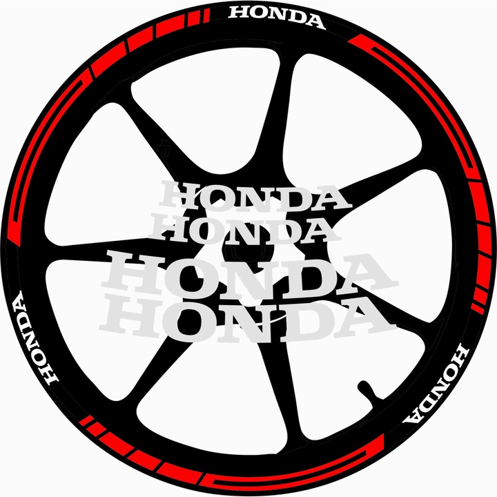 Kit Stickere Roti Moto Auto Jante R17 Set Fata Spate Model cu ...