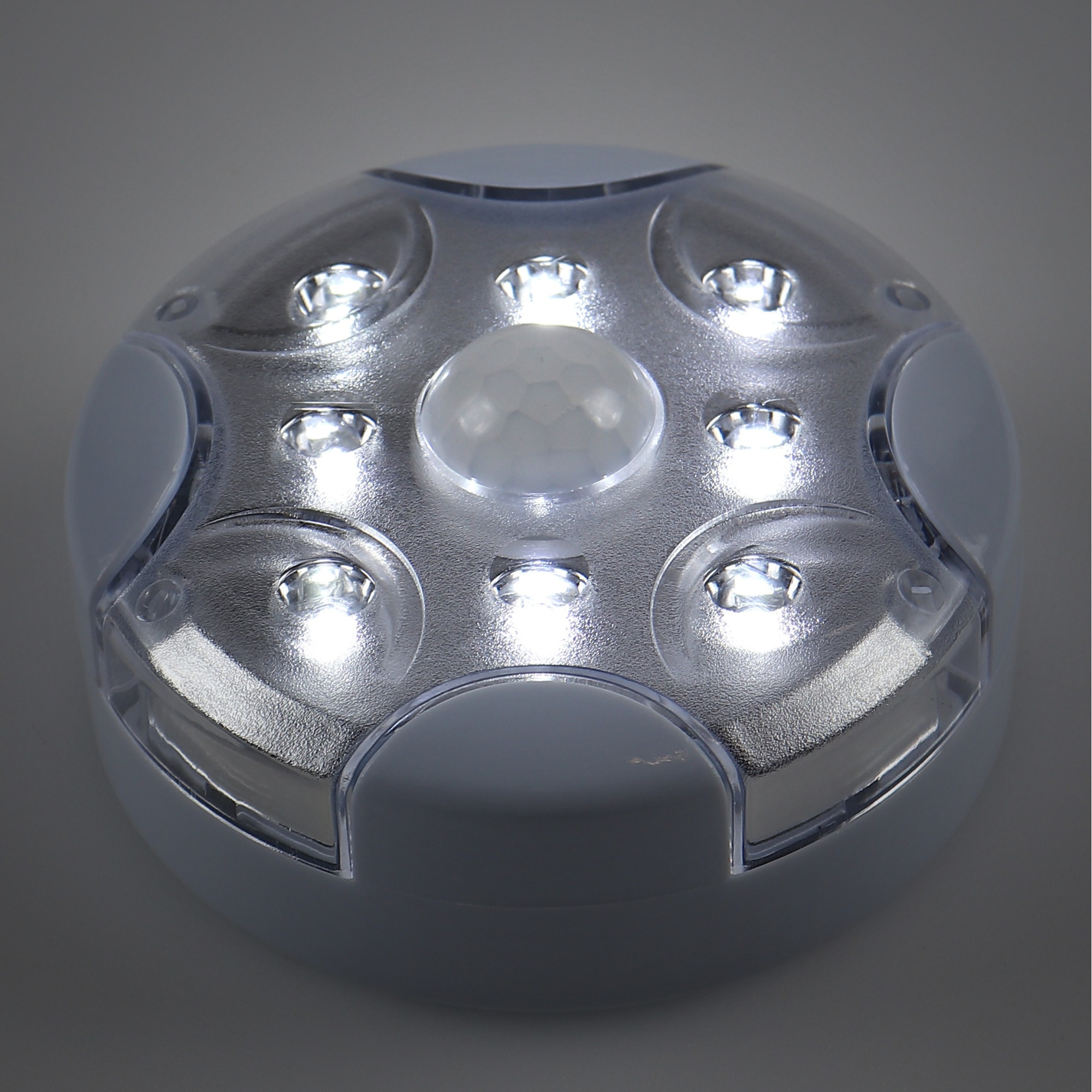 Lampa rotunda cu 8 Led-uri, Unitec, cu senzor miscare, senzor lumina ...
