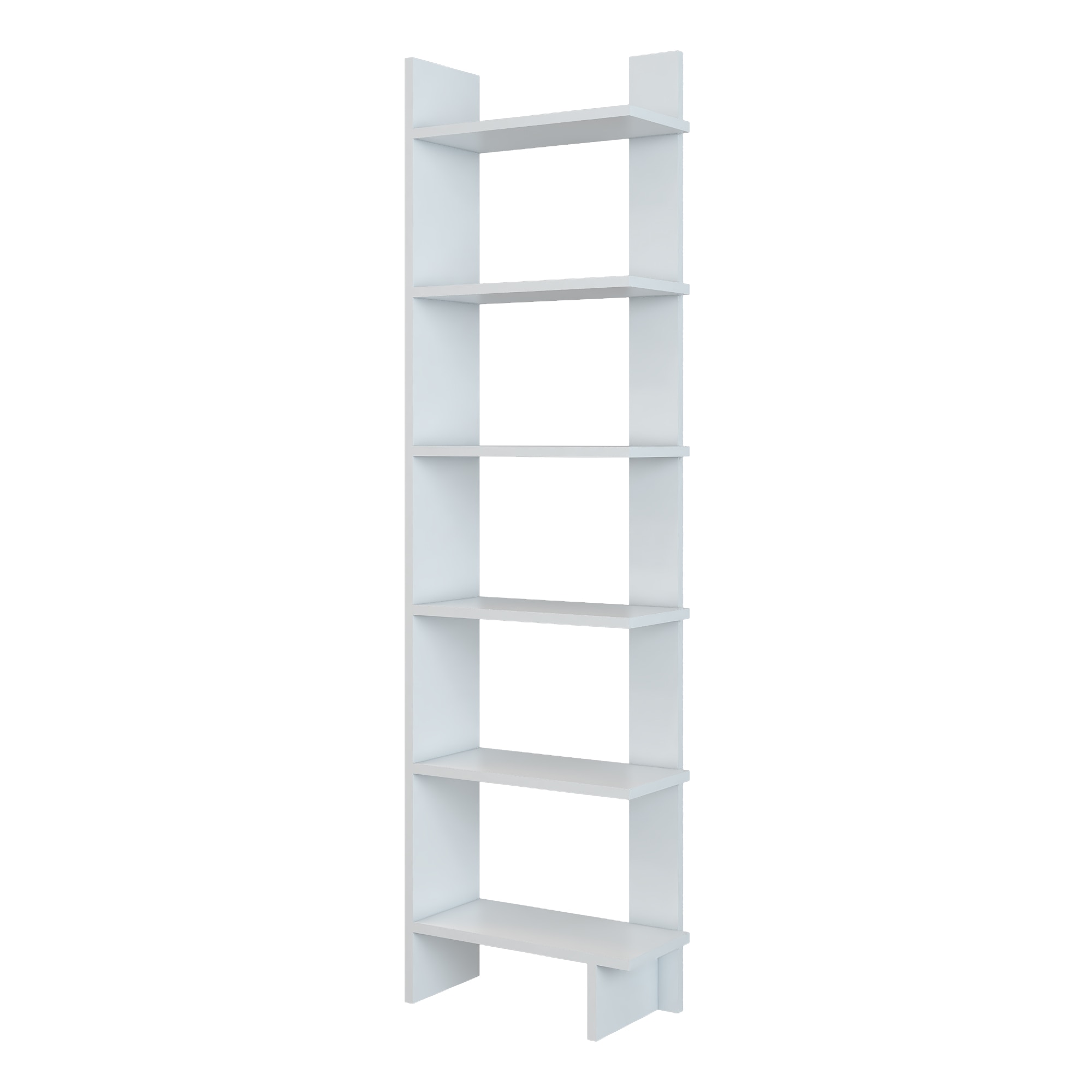 Raft pentru carti, en.casa, Midtdjurs, 170 x 47 x 21 cm, pal, alb - eMAG.ro