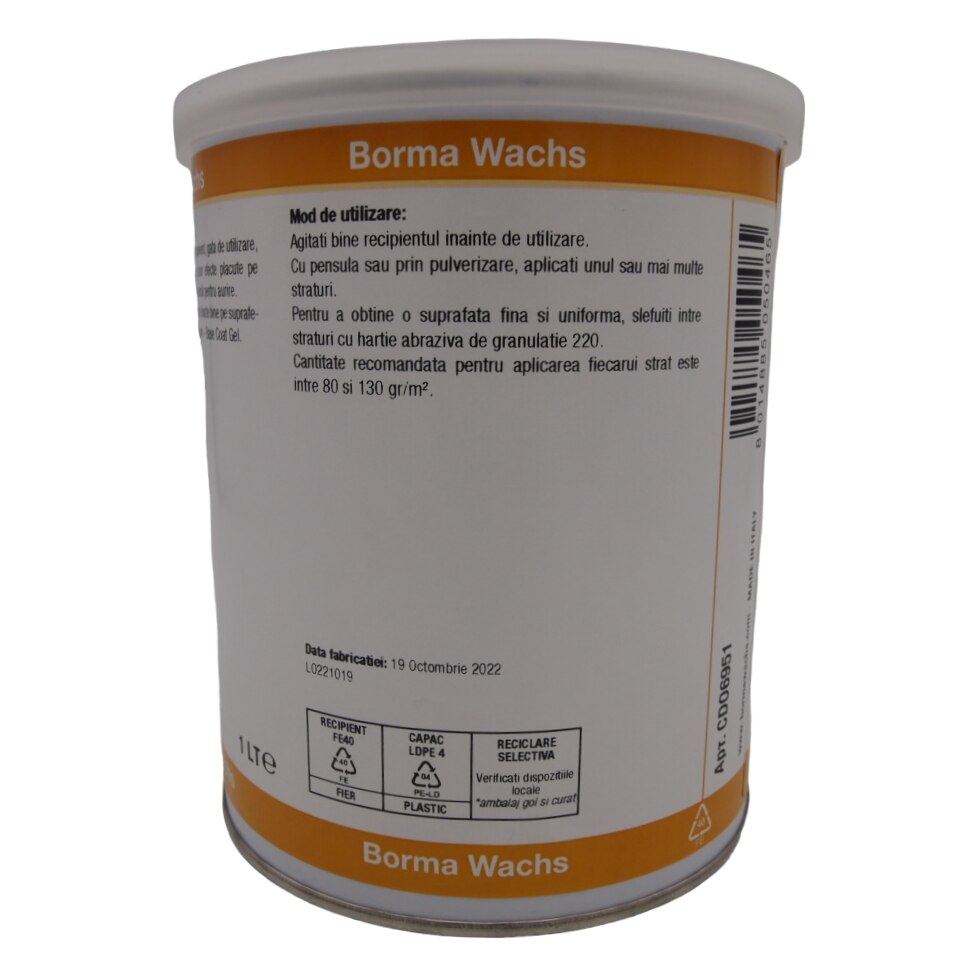 Безцветен гланцов лак за довършване на позлатени повърхности, Borma Wachs, Zapon Lack, акрил, 1 ...