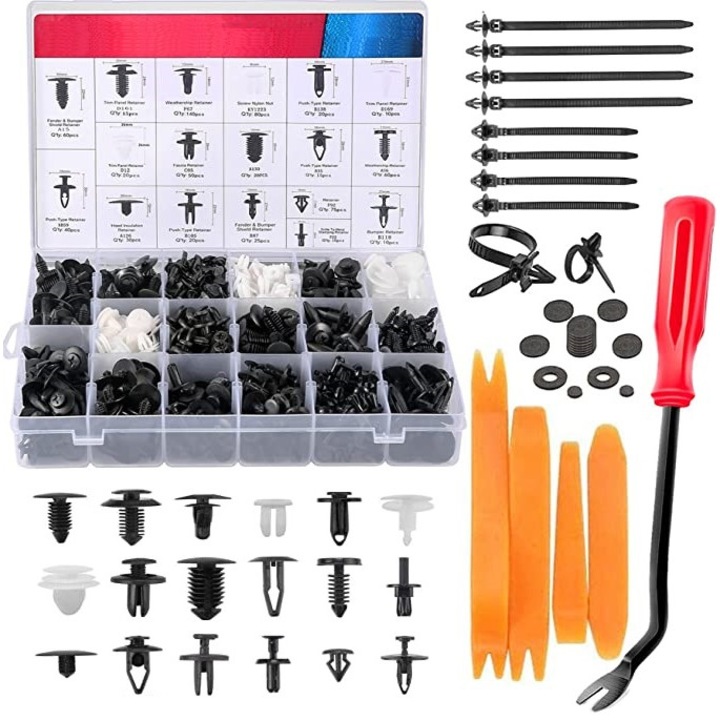 Set 775 clipsuri/ cleme auto de fixare, 18 dimensiuni, universale ...