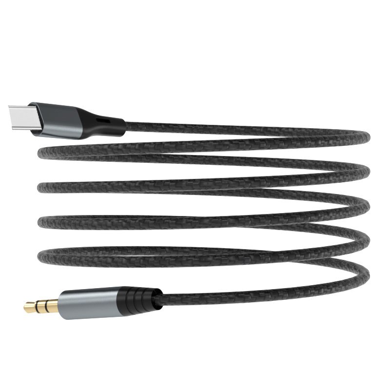 Cablu Audio AUX, USB Type-C - Mini Jack 3,5mm, Lungime 1m, Gri - eMAG.ro