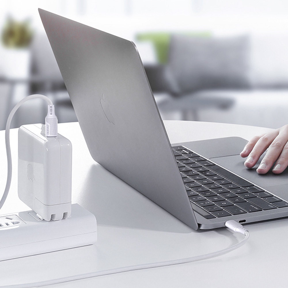 Cablu incarcare/transfer date, Dudao, USB Type C, 100 W, 1 m, Alb - eMAG.ro