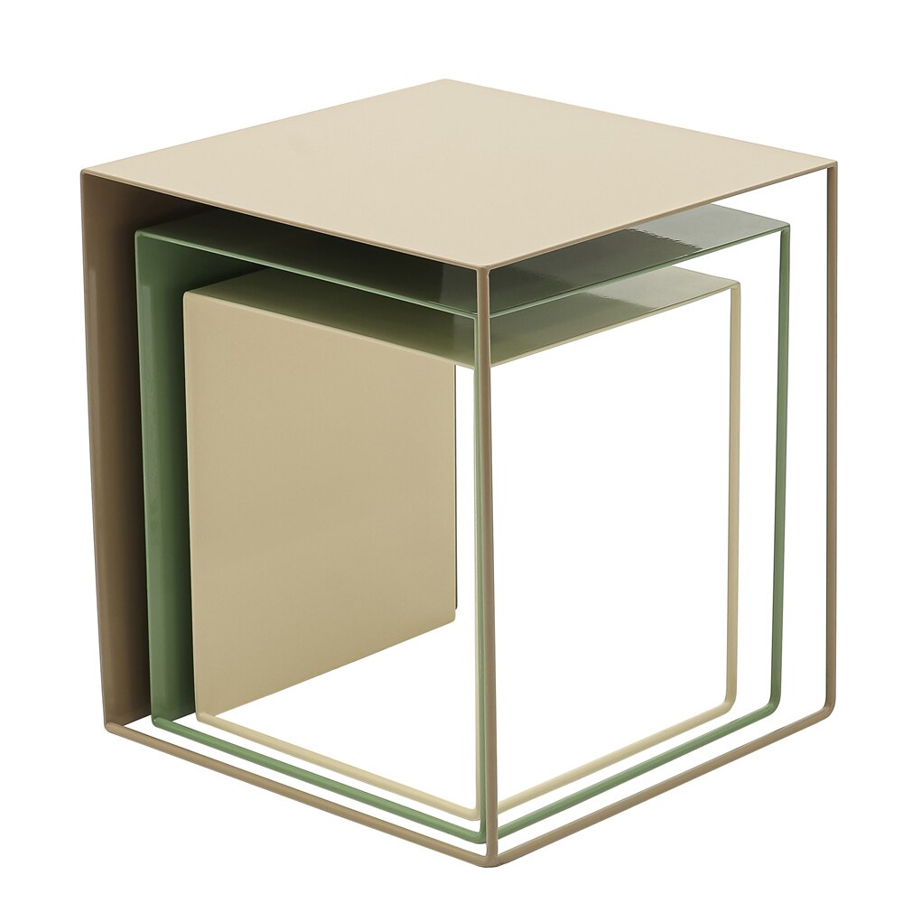 Set masute metalice living MAGUS ONE Geometry, nu necesita montaj ...