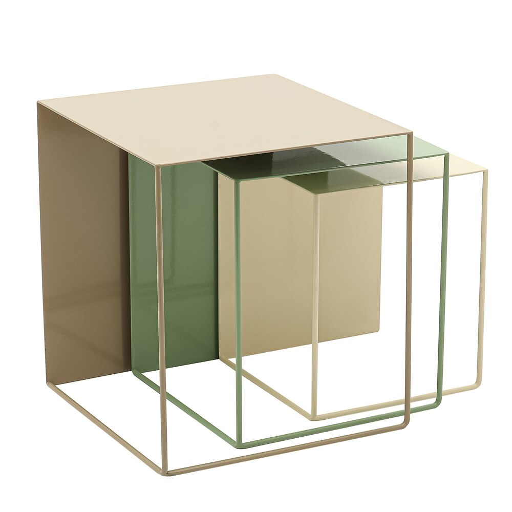 Set masute metalice living MAGUS ONE Geometry, nu necesita montaj ...