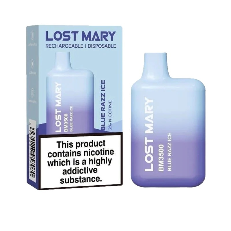 Tigara electronica de unica folosinta, Lost Mary BM600 - Blue Razz Cherry, 2ml, 20mg NicSalt ...