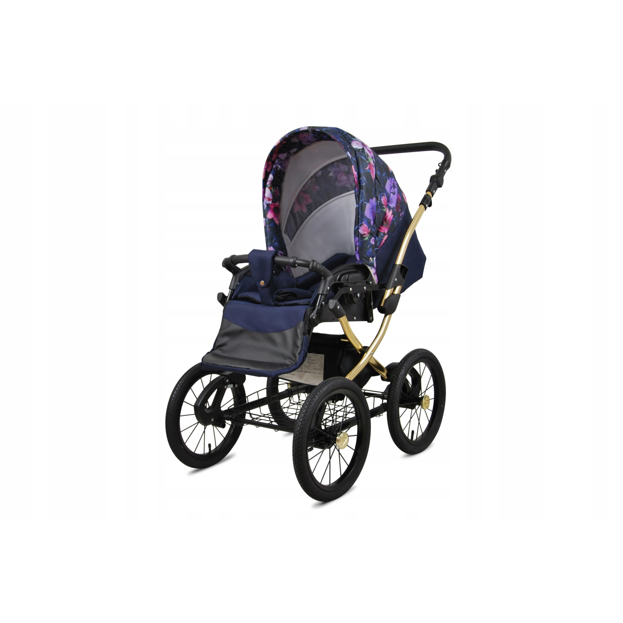 Бебешка количка BabyLux 3 в 1 Classic, обръщаема седалка, алуминиева ...