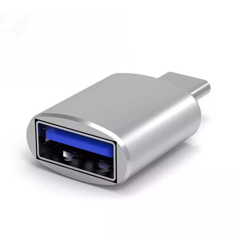 Adaptor Metalic MTP OTG USB Type C tata la USB 3.0 mama Silver - eMAG.ro