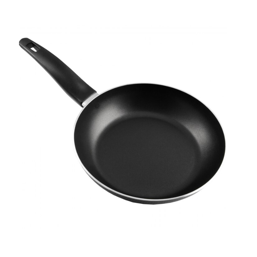Tigaie antiaderenta cu bordura de inox, 24 cm, Negru - eMAG.ro