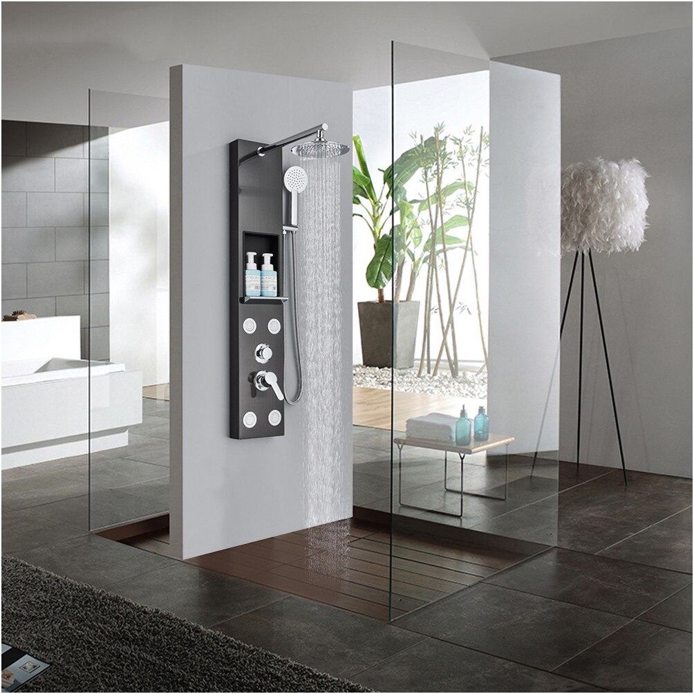 Panel dus, Blackswan, Tip M7001 model negru cu cap de dus, raft ...