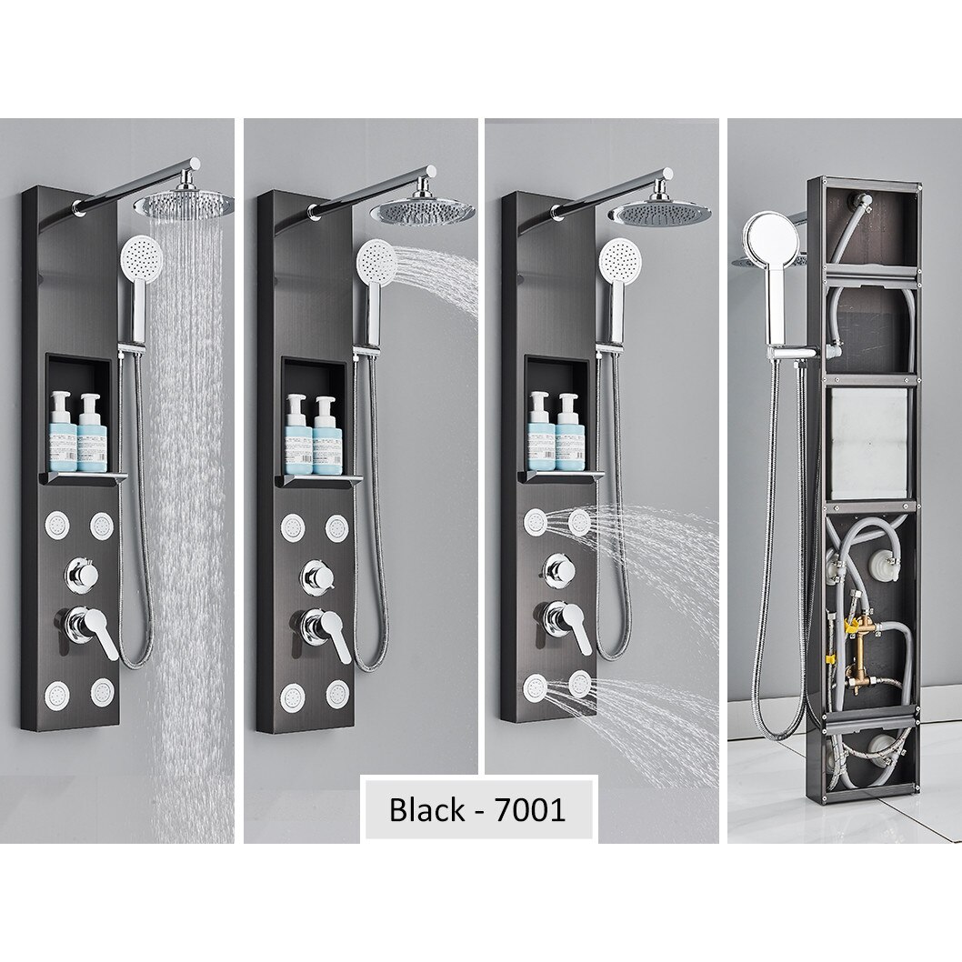 Panel dus, Blackswan, Tip M7001 model negru cu cap de dus, raft ...