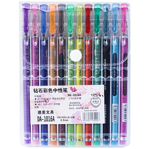 Set 12 pixuri cu gel colorate 0.5 mm - eMAG.ro