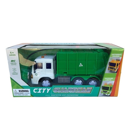 Camion gunoi cu telecomanda, verde, 32x15 cm - eMAG.ro