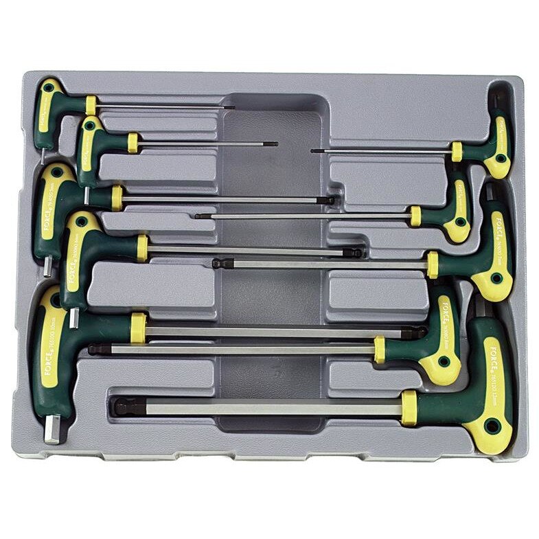 Set surubelnite imbus Force Tools cu maner T 10 buc - eMAG.ro