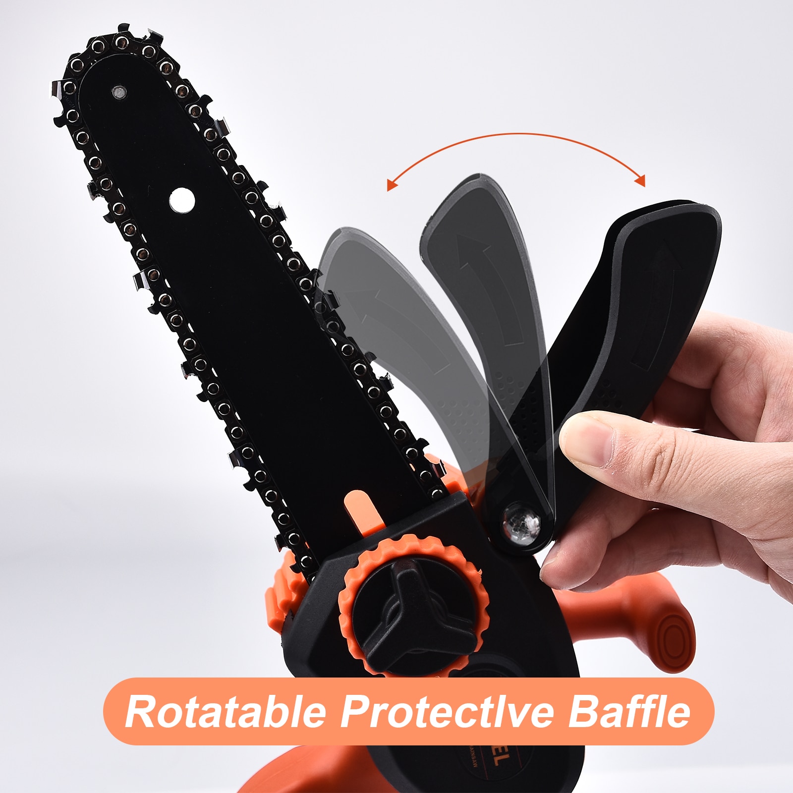 Mini ferastrau cu lant M7042, JUEMEL, 6 inch, 21V, 1500 mAh, 2 Lanturi ...