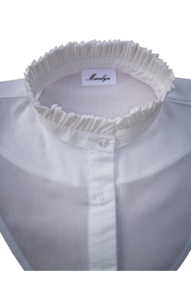 Guler de camasa detasabil, Maralyn, tunica, alb, bumbac, marime ...