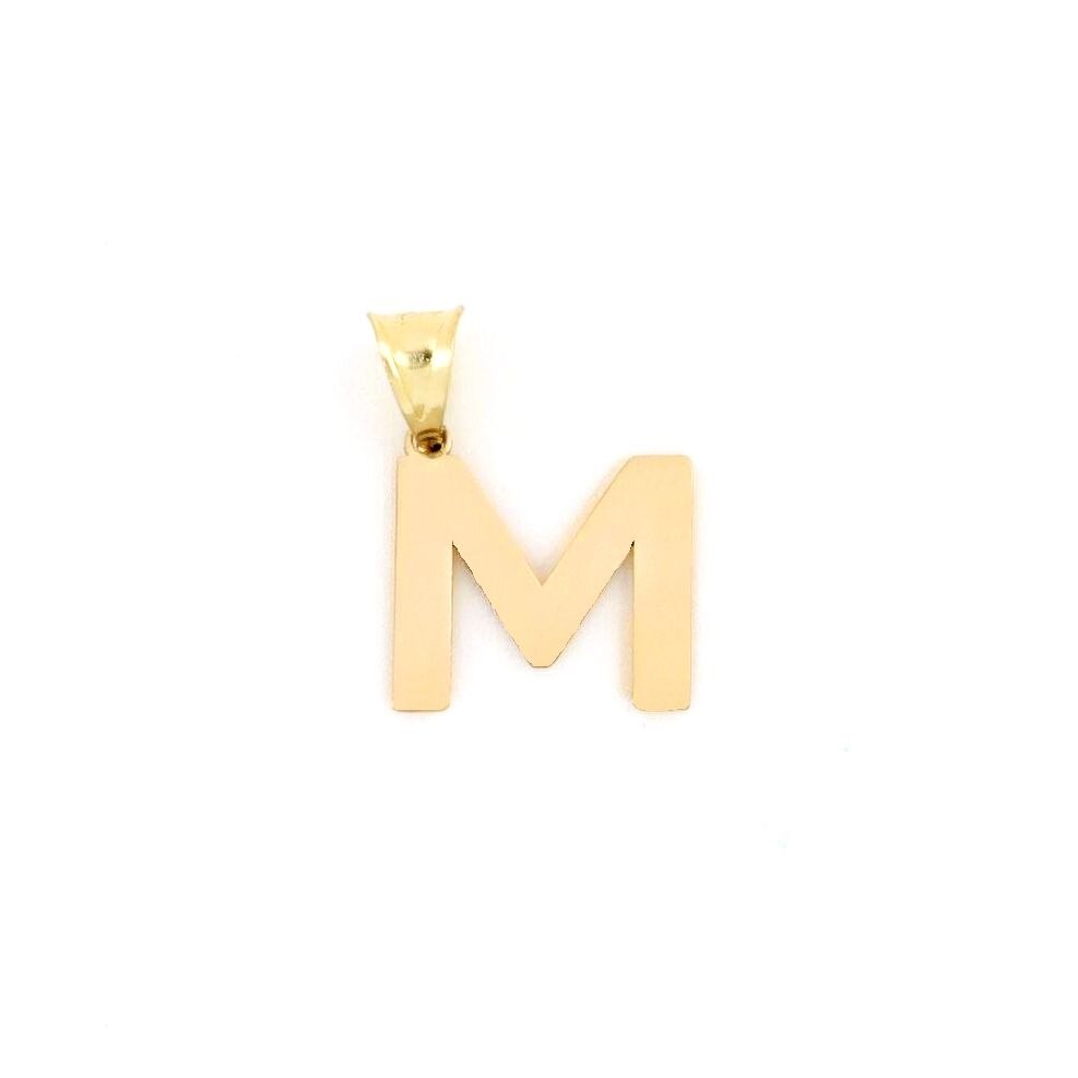 Pandant litera M, aur 14k - eMAG.ro