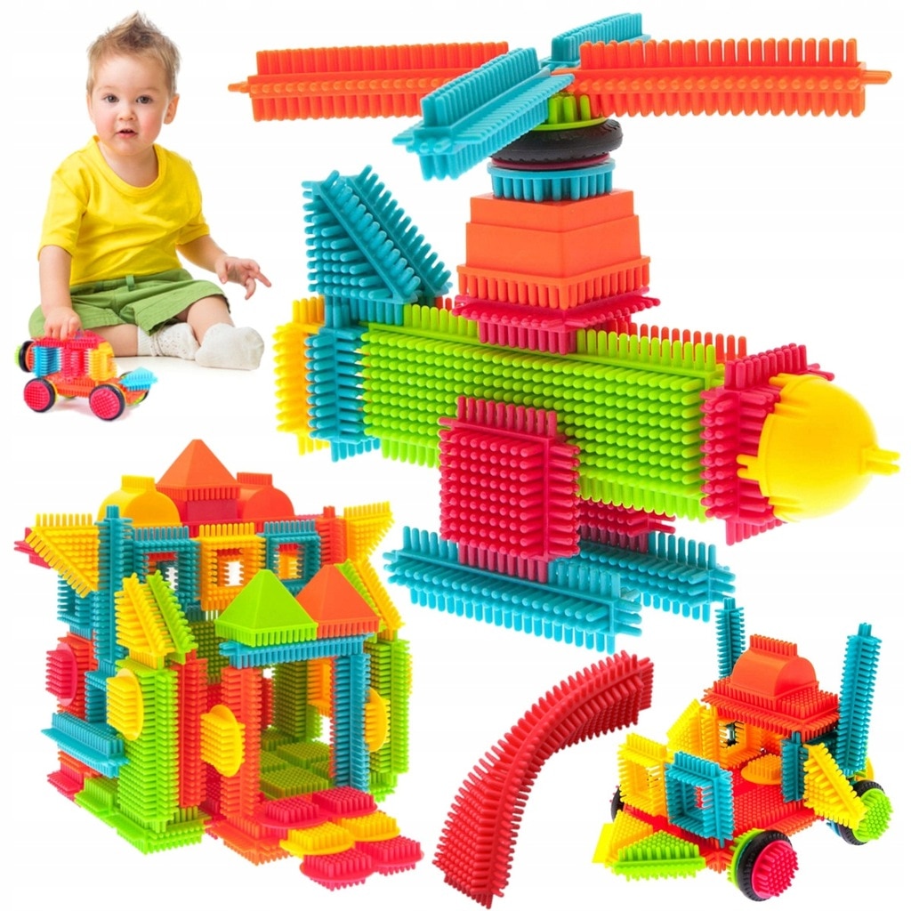 Set 90 piese educative pentru diferite constructii creative, piese usor ...