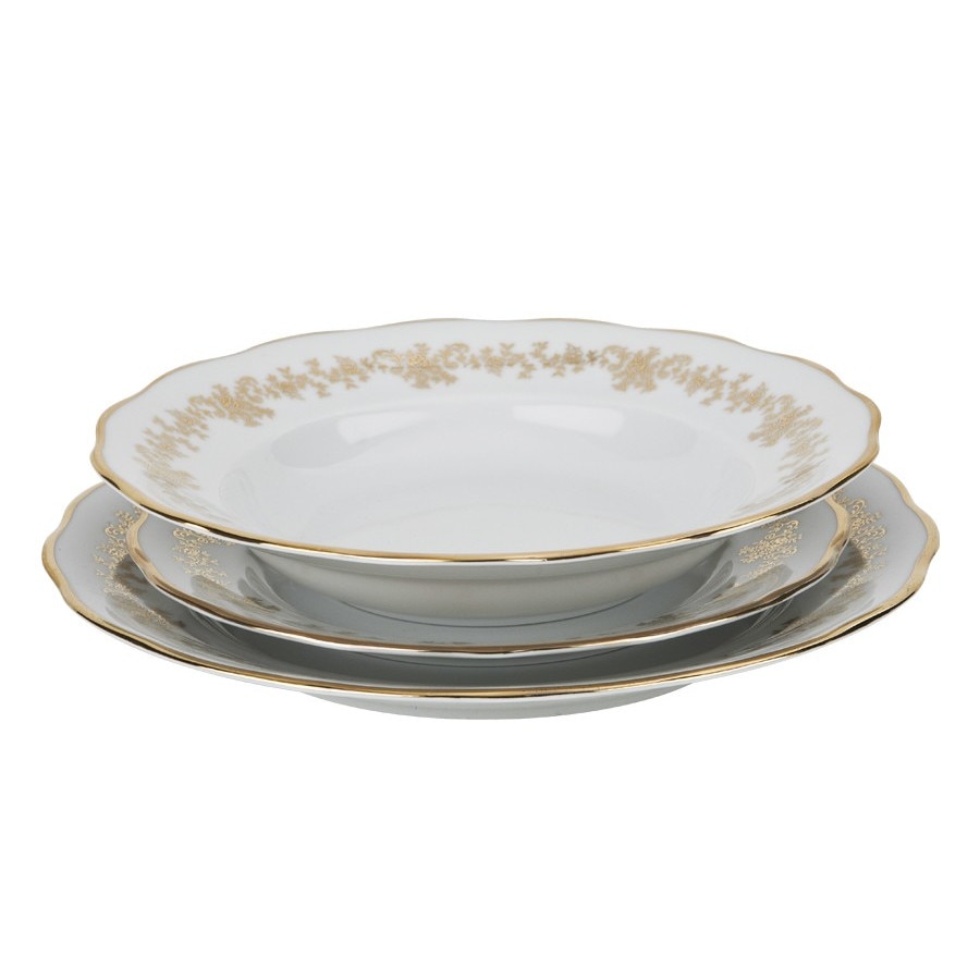 Set 18 farfurii, Arras, Kristoff, Portelan, Pentru 6 persoane, Alb ...