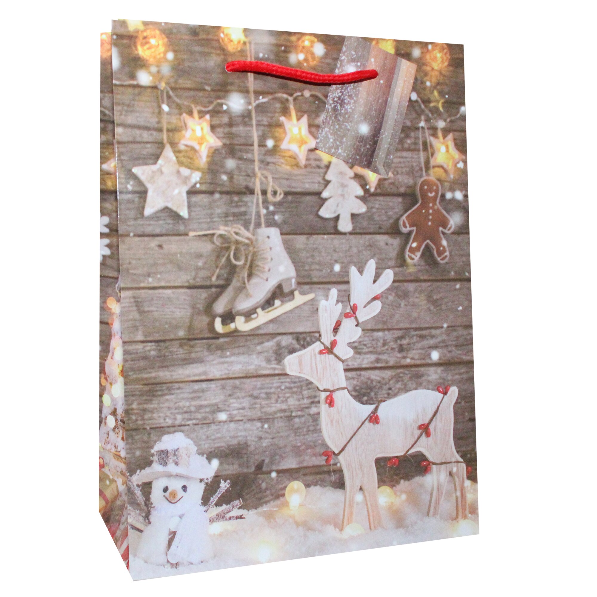 Set 4 Pungi cadou Craciun, Ren, 23.5x17.5x8 cm - eMAG.ro