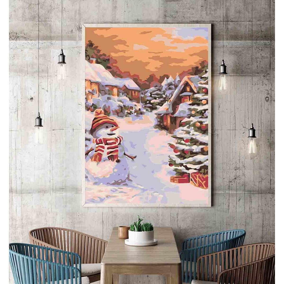 Set Pictura Pe Numere Om De Zapada 3181 Panza Bumbac Pe Rama Lemn 90x120 Cm Tablou Cu Schita
