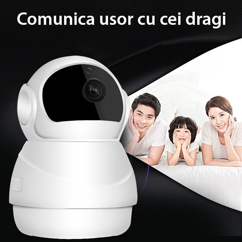 Camera Supraveghere IP Techstar® IC40, Hotspot Wireless, Night Vision, IR-CUT, Detectare Miscare ...