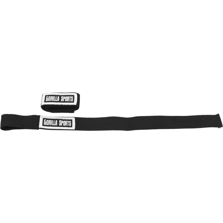 Curele de ridicare, Negru/Alb, Gorilla Sports - eMAG.ro