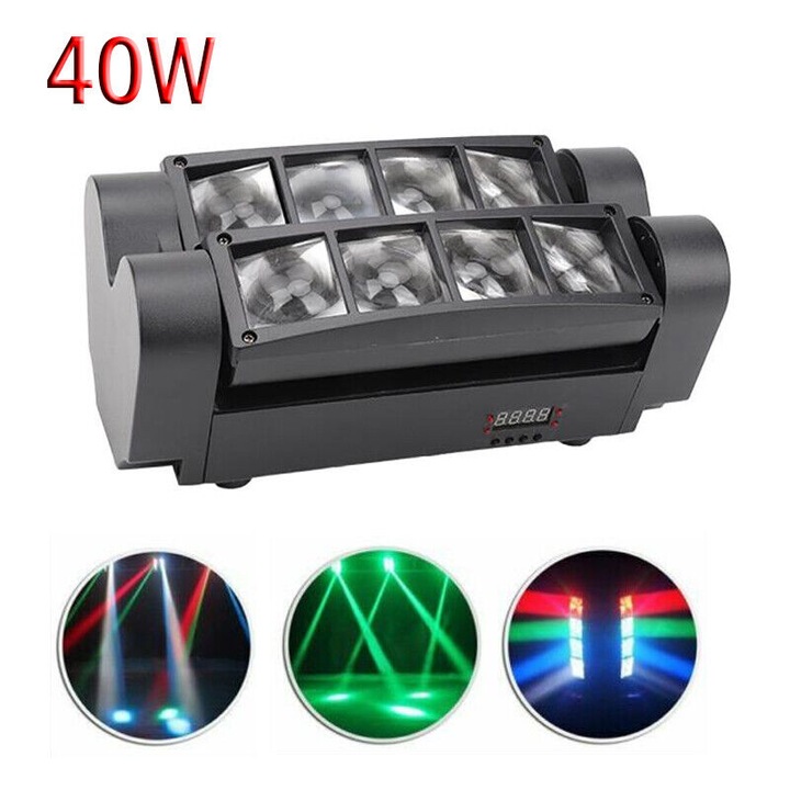 Moving head spider Stage Lighting Beam DMX Disco Party DJ Light 40W ...