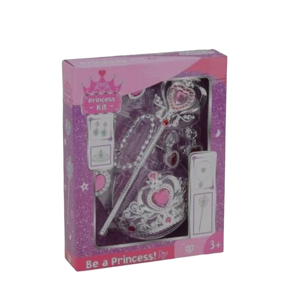 Set accesorii printesa, Princess Kit, roz-argintiu, 6 piese - eMAG.ro