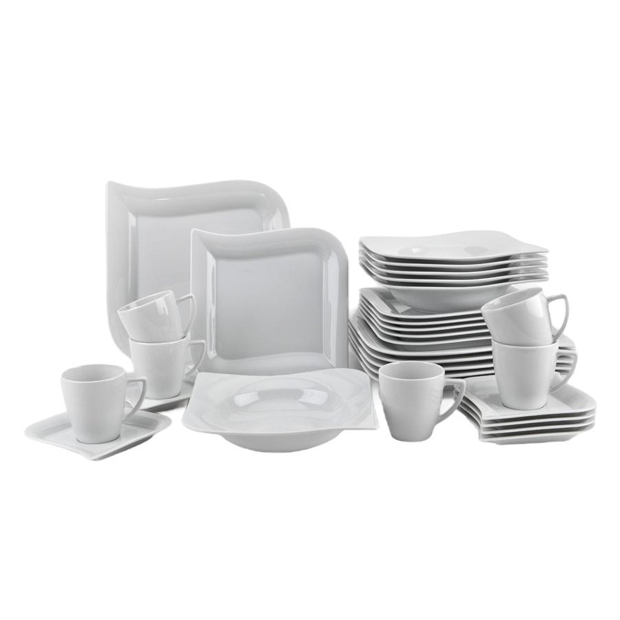 Set 30 piese Opera, Lubiana, Portelan, Alb - eMAG.ro