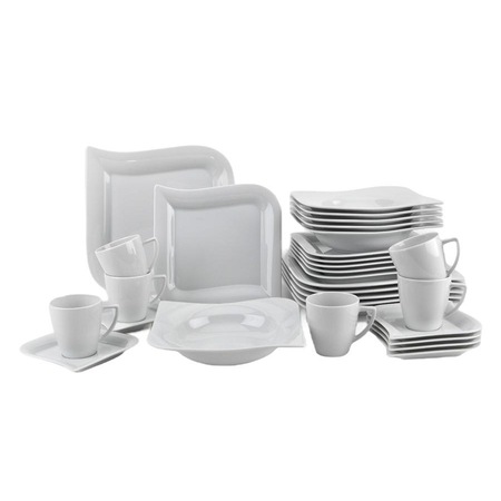 30 darabos étkészlet Opera, Lubiana, Porcelán, Fehér - eMAG.hu