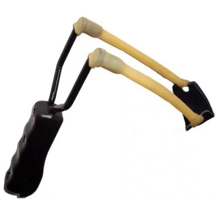 Ловна прашка, Faintec, еластично въже, с ергономична дръжка, снаряд и ...