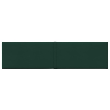 Set panouri de perete vidaXL, 12 piese, verde inchis, 60x15 cm, textil ...