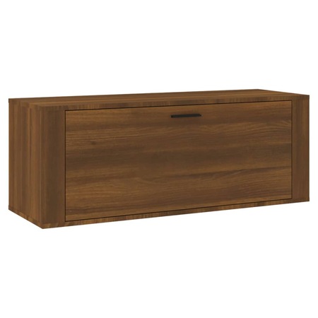 Pantofar de perete vidaXL, stejar maro, 100x35x38 cm, lemn prelucrat ...