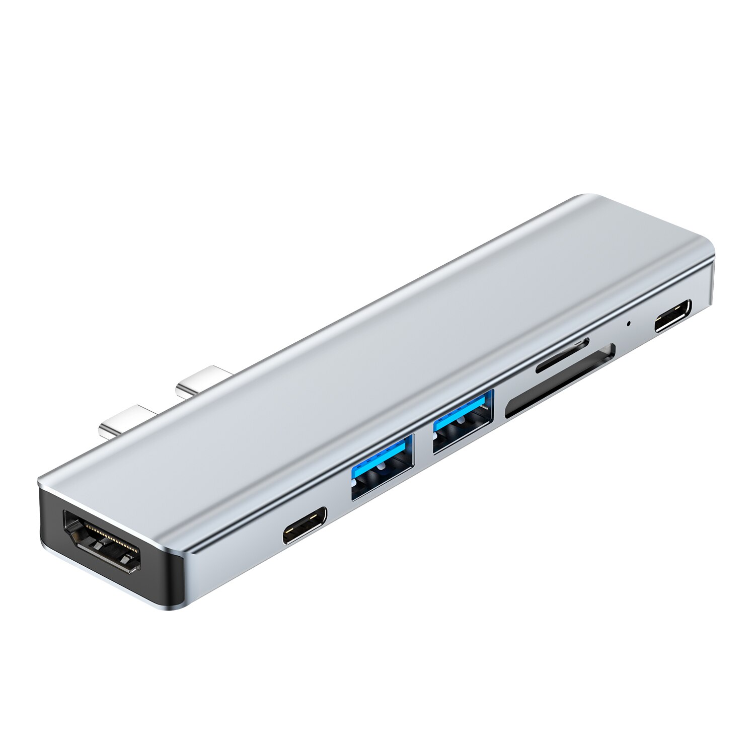 Hub USB 7 in 1 Qeno® HDMI-4K 30hz, 1x USB 3.0, 640MB/s, 5.0 Gbps,1 X ...